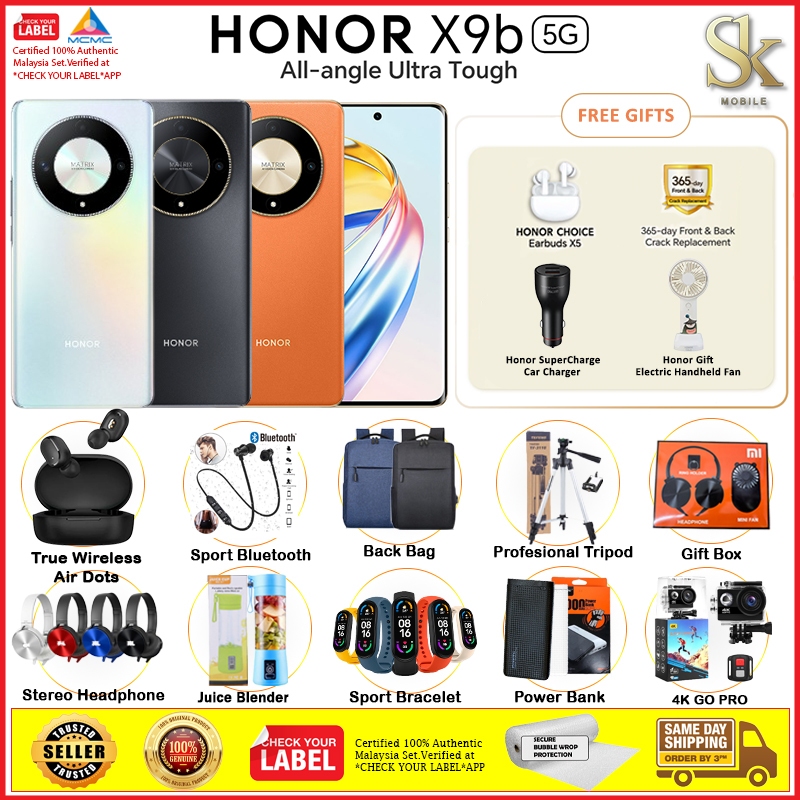 Honor X9b 5G Smartphone | 12GB RAM + 256 / 512GB ROM | 1 Year Warranty By Honor Malaysia Set ...