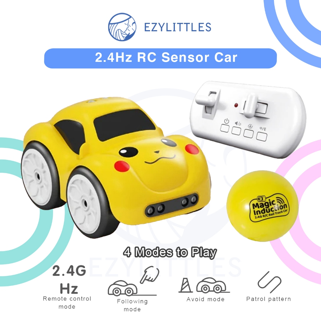 EZYLITTLES Smart 2.4G Hz RC Car Remote Control Car Sensor Avoid Music ...