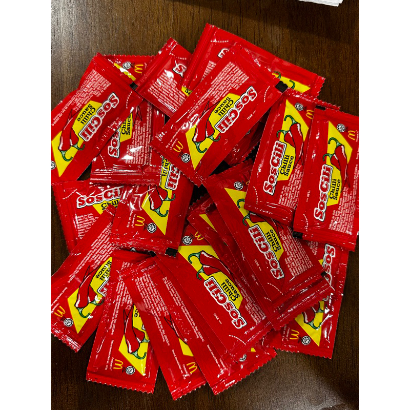 (New Ready Stock) 10pcs McDonald’s Chili sauce McDonald Mekdi Mcdonald ...