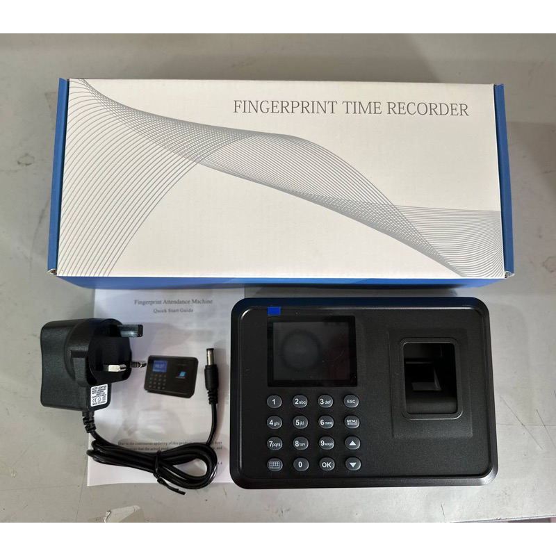 TOP SELLING Biometric Fingerprint Attendance Punch Card Machine English Version Thumbprint ...