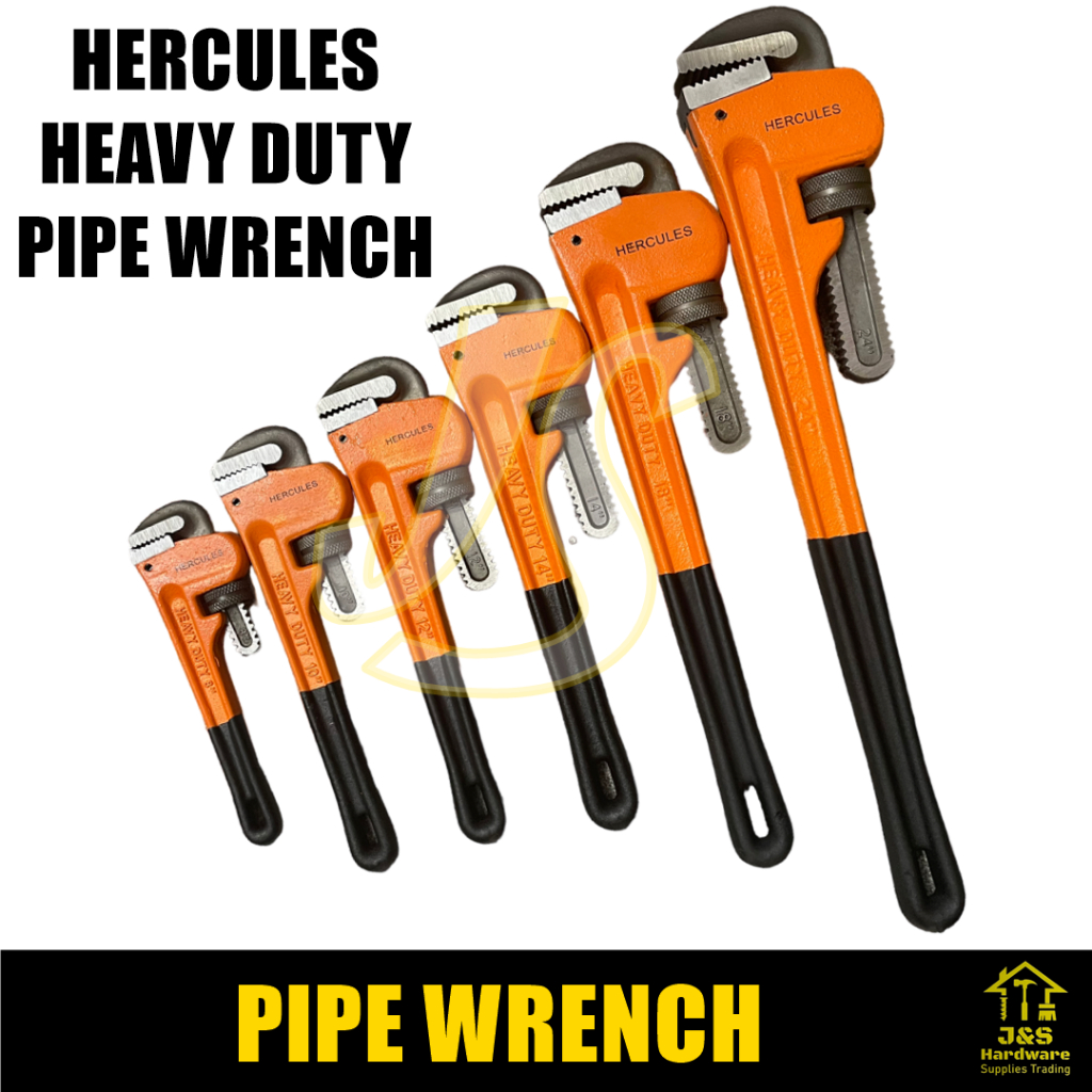 HERCULES Heavy Duty Pipe Wrench. American Type Pipe Wrench. Adjustable ...