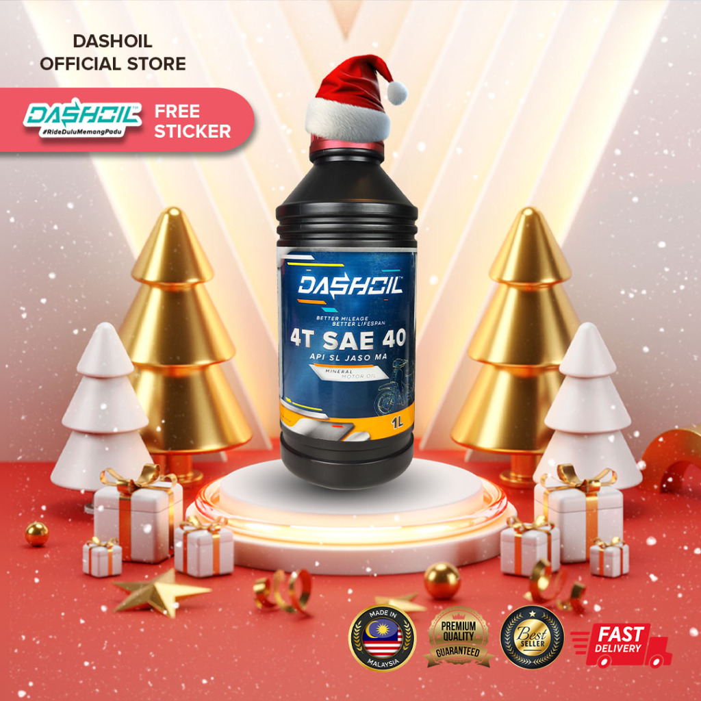 DashOil 4T SAE40 1L Mineral SL Motorcycle Engine Oil Minyak Hitam ...