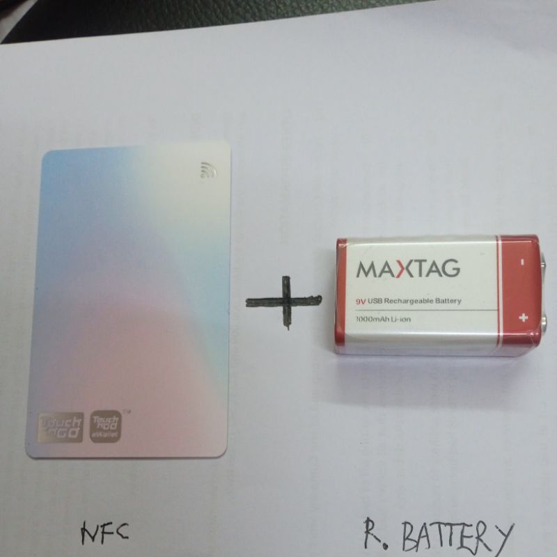 Battery Rechargeable + NFC card | Shopee Malaysia