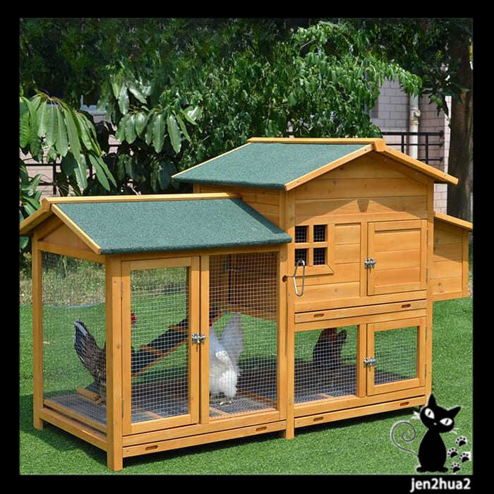 Sangkar Ayam Outdoor Large Wood Chicken Cage Chicken Coop Cat House ...