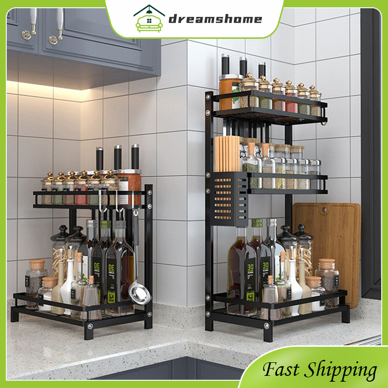 Kitchen Rak Rempah Kitchen Spice Rack Stainless Steel Seasoning Storage ...