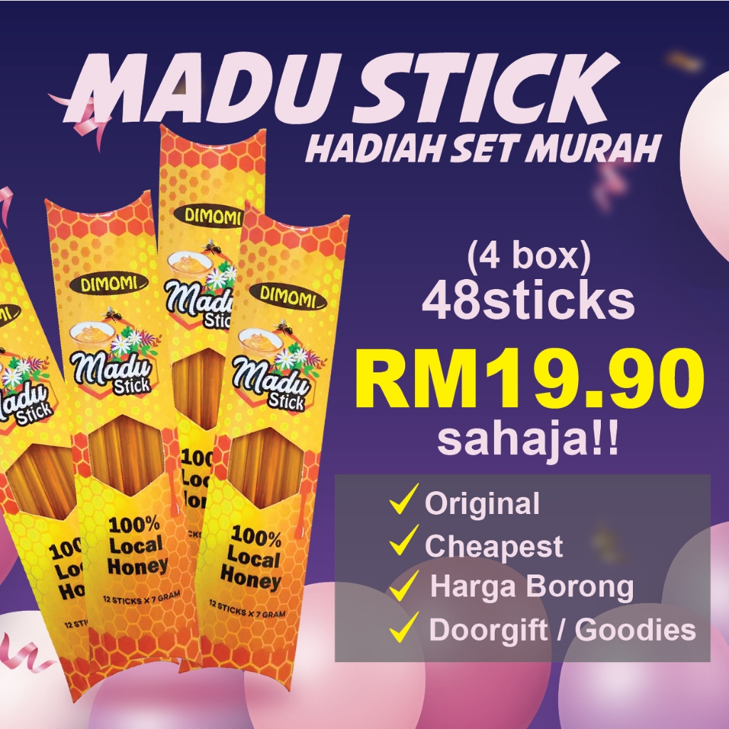 Honey Stick Dimomi Madu Stick Raya Makanan Doorgift Raya Hamper Raya ...