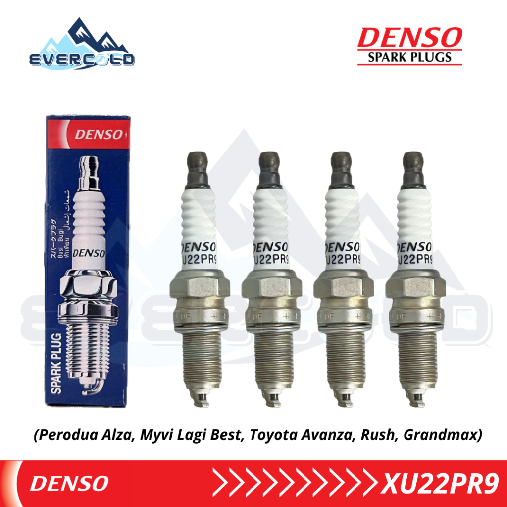 DENSO XU22PR9 Nickel Spark Plug- 90048-51197-000 For Perodua Alza 1.5 ...