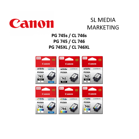CANON PG745 PG745S PG745XL (BLACK) CL746 CL746S CL746XL (COLOUR ...