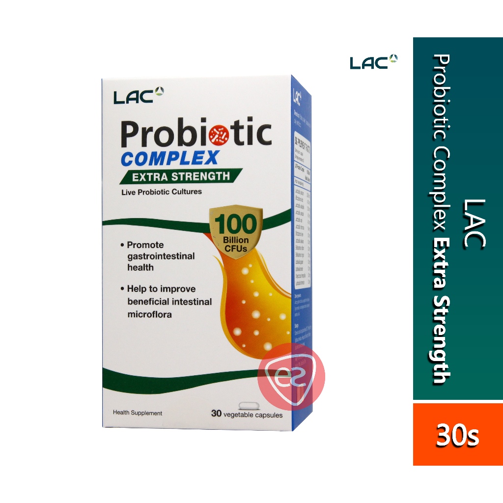 LAC Probiotic Complex (Extra Strength) 100 Billion CFUs Live Probiotic ...