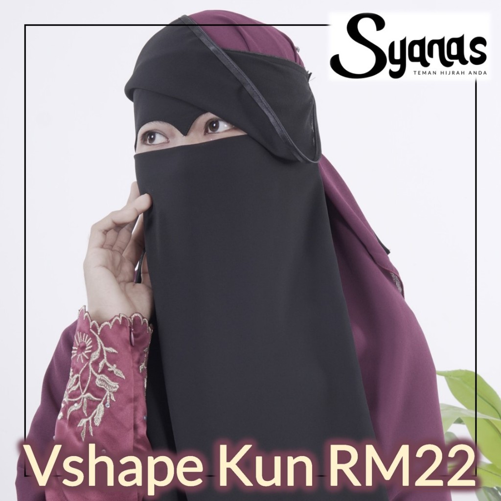 NIQAB V SHAPE EYES KUN BY SYANAS CANTIK SELESA MAMPU MILIK | Shopee ...