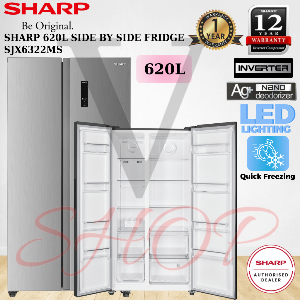 [NEW MODEL] SHARP J-TECH INVERTER 620L SIDE BY SIDE REFRIGERATOR ...