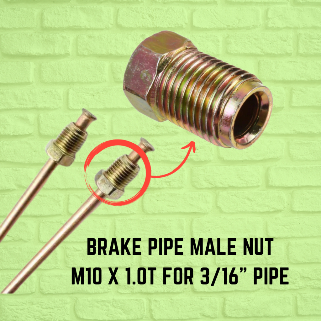 BRAKE PIPE NUT MALE M10 X 1.0T FOR 3/16" TUBING AUTOMOTIVE BRAKE ...