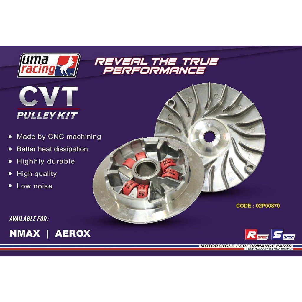 UMA RACING NMAX NVX V1 & V2 CVT PULLEY KIT FRONT PULLEY SET V2 ...