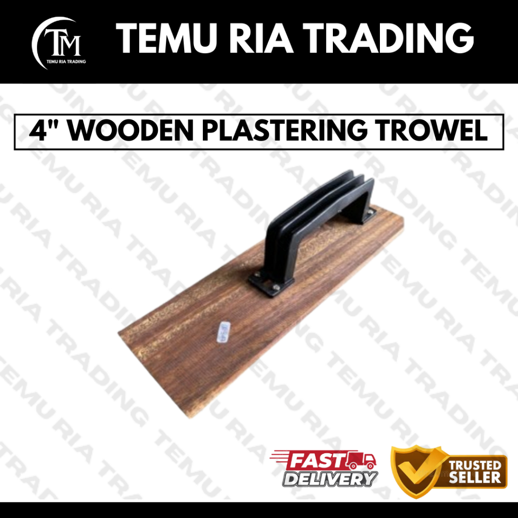 (TEMU RIA TRADING) 4" WOOD PLASTERING TROWEL/PAPAN GOSOK | Shopee Malaysia