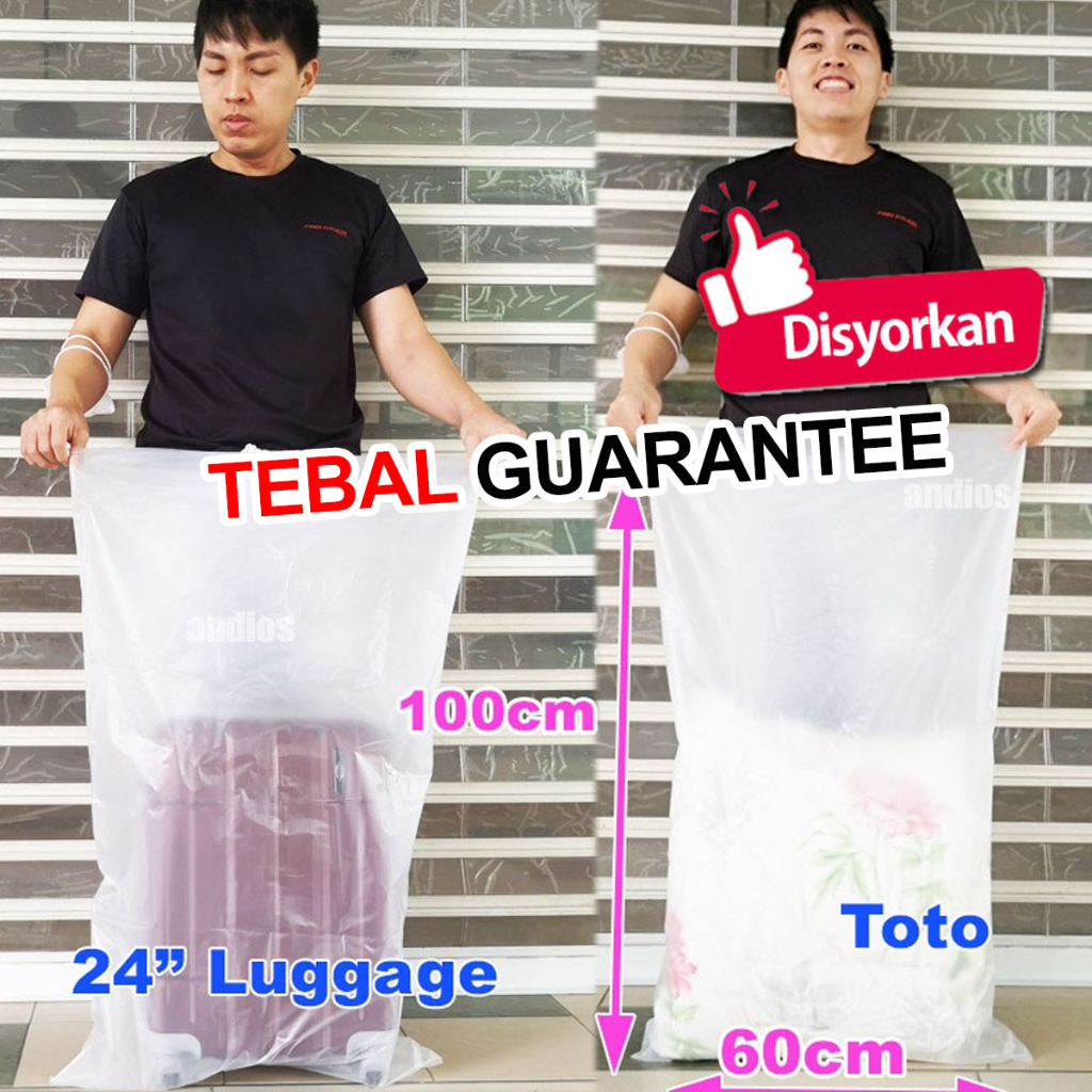 Beg Plastik Besar Heavy Duty Clear Plastic Bag Large Thick Laundry Toto ...