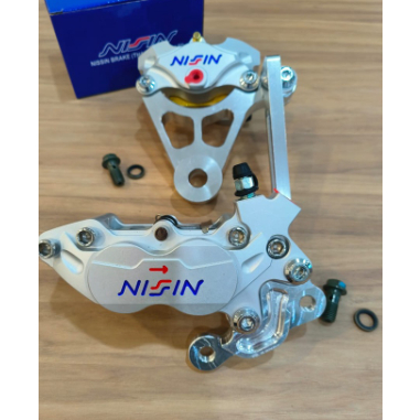 Nissin Caliper Pump Y15zr Y15 Front & Rear Set P4 Nissin Caliper 4Pot 2Pot Set With Bracket ...
