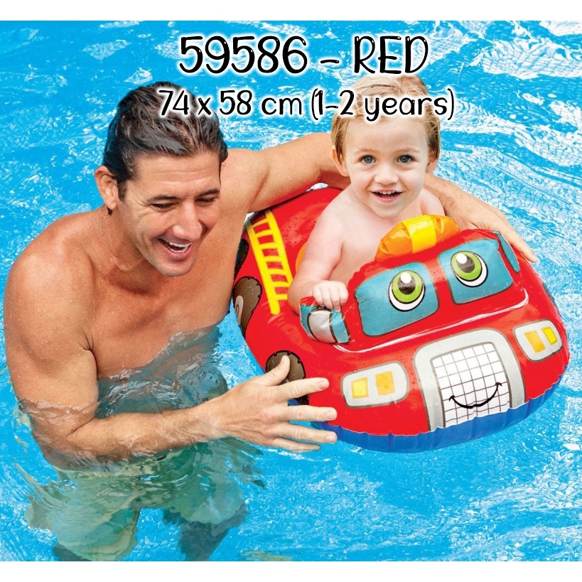 INTEX Inflatable Baby Float Swimming Ring Cute Cartoon Water Toys Play ...