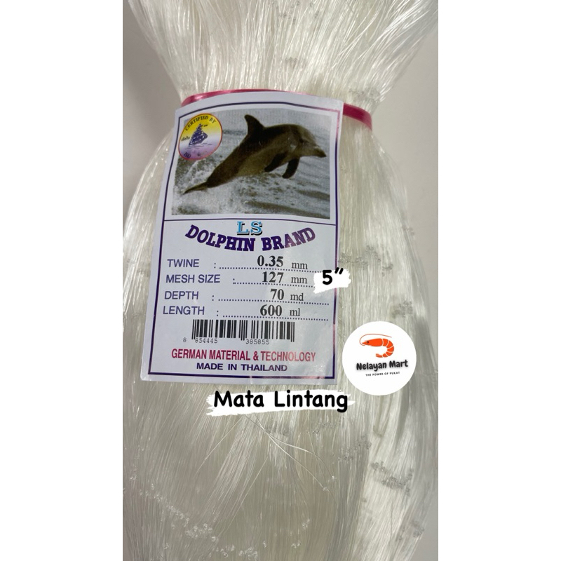 0.35 x (5”)-(5 1/2”) x 70MD x 600ML(Mata Lintang)ISI Jaring Pukat Ikan ...