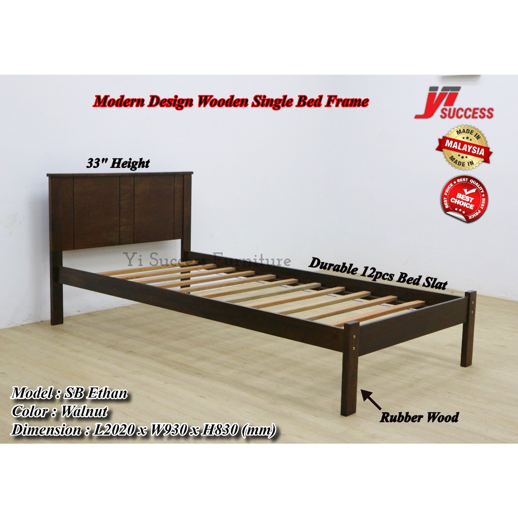 Yi Success Ranny Wooden Single Bed Frame / Quality Single Bed / Katil ...