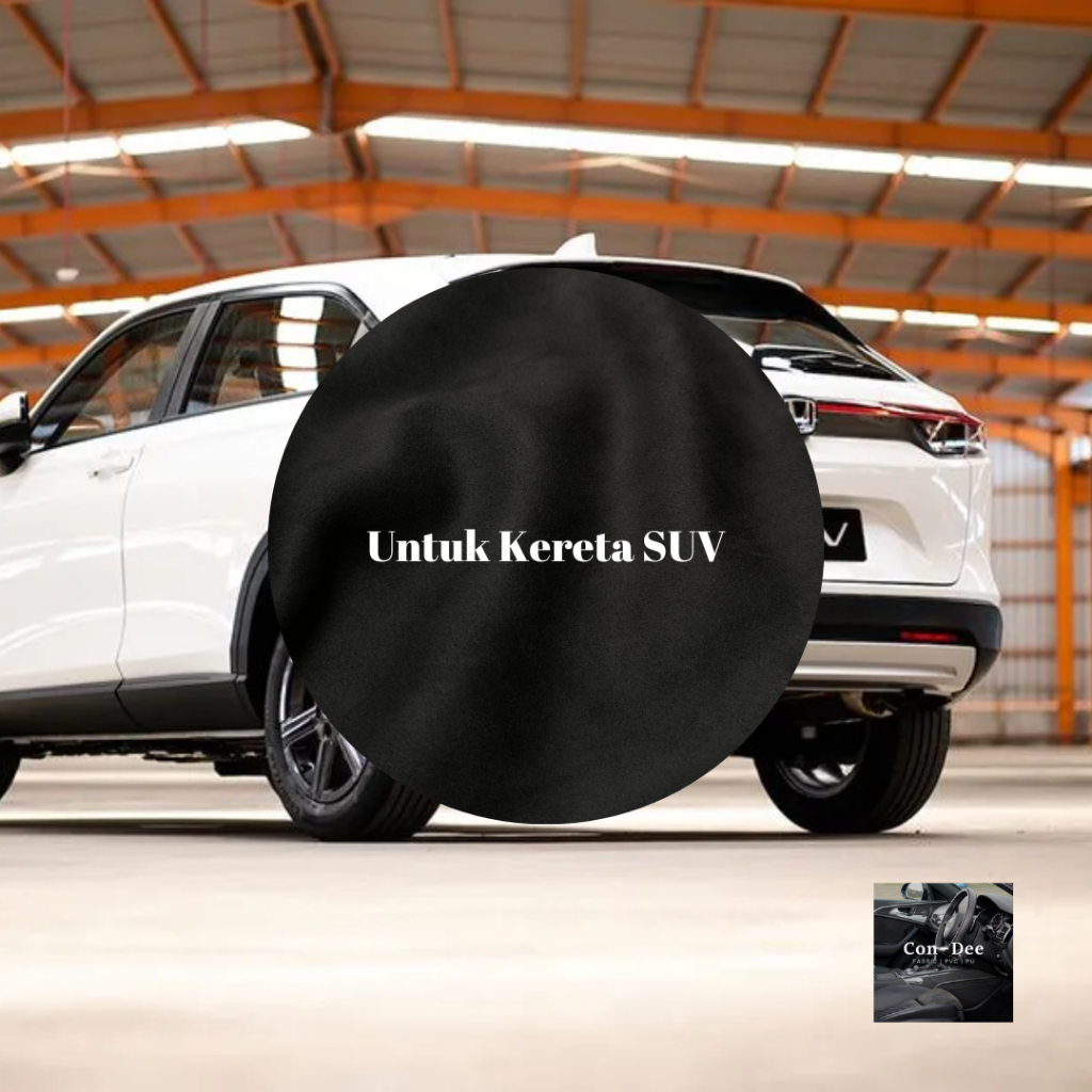 Flexible Alcantara HITAM untuk bumbung kereta car roof Headliner dengan ...