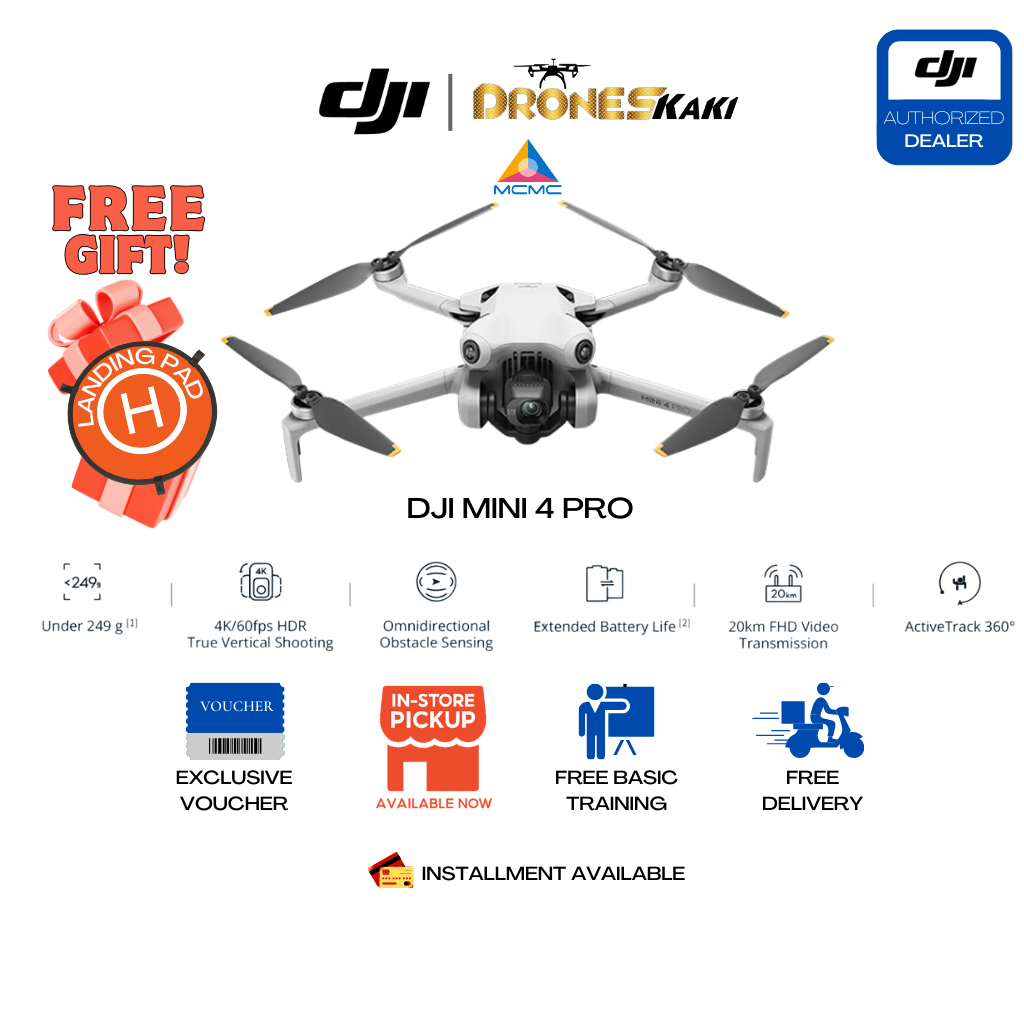 DJI Mini 4 Pro - Malaysia Set with MCMC Sirim Certified, Advanced Mini ...