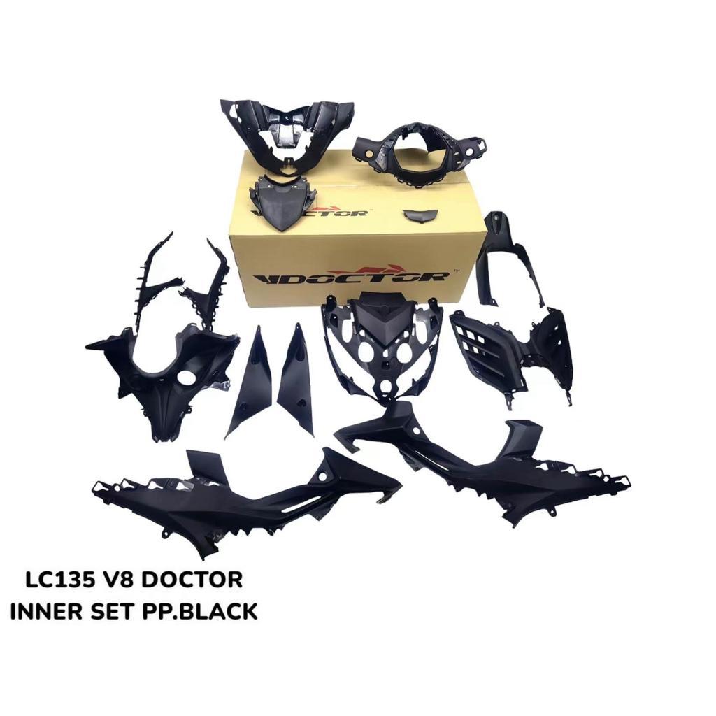 YAMAHA LC135 V8 LC135 Fi COLOUR INNER SET INNER COVER SET BLACK /BLUE ...