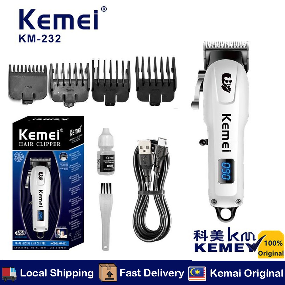 Kemei Hair Clipper Professional LCD Electric Hair Clipper For Men ...
