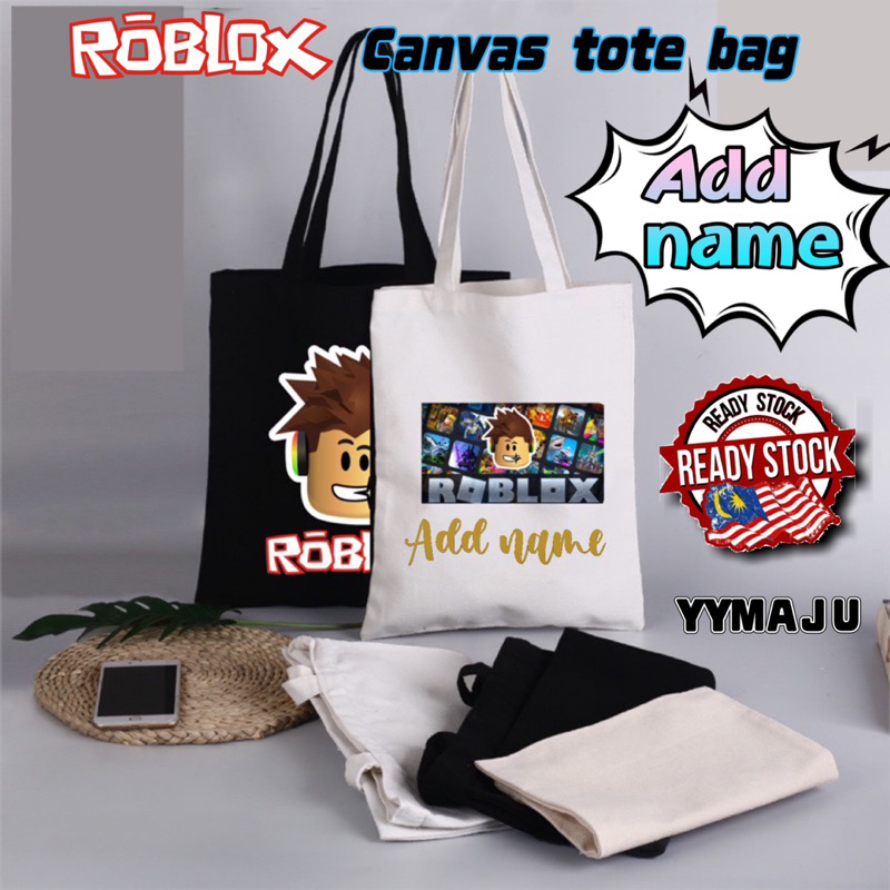 🇲🇾YYMAJU🇲🇾ROBLOX canvas tote bag student tuition tote bag custom made ...