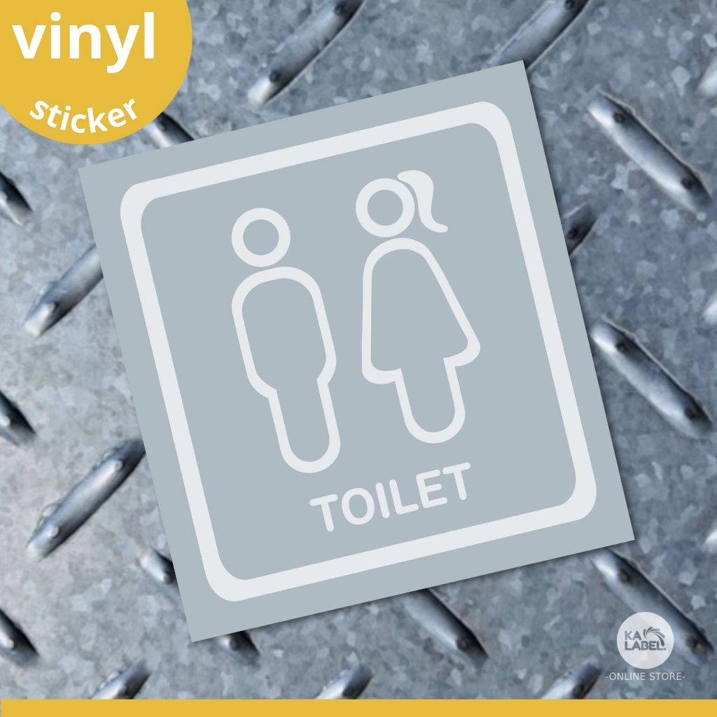 (Ready Stock) Toilet Sign Sticker Home / Office / Shop Vinyl Sticker ...