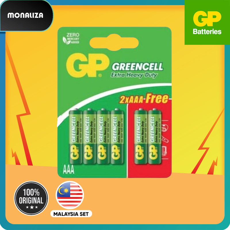 GP GREENCELL EXTRA HEAVY DUTY 4AAA + 2AAA | Shopee Malaysia