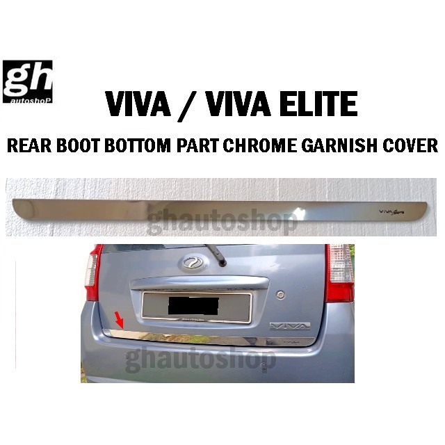 Viva rear boot bottom part chrome garnish cover set | Shopee Malaysia