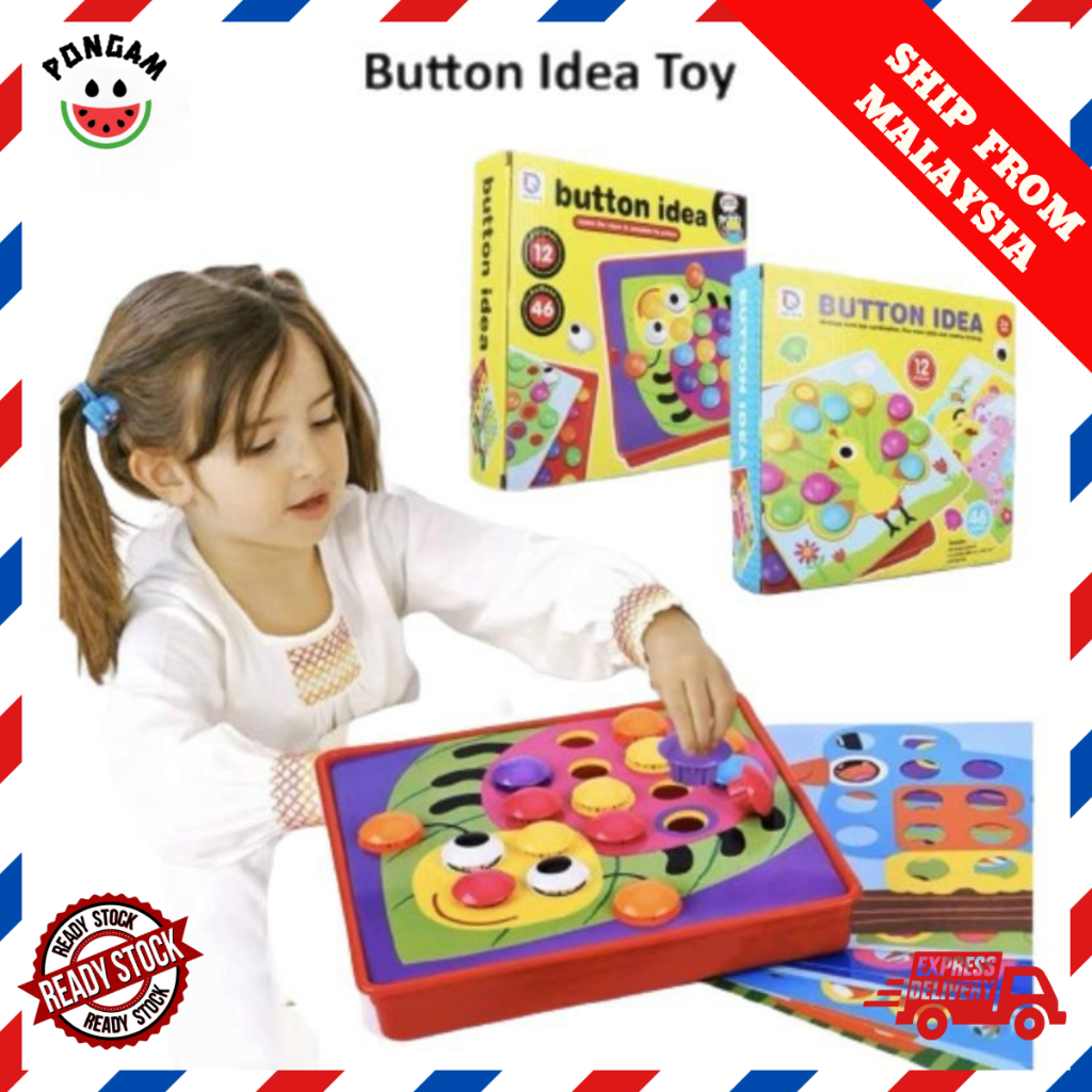 Board Arts and Crafts with Mushroom Nails Button Idea Color Matching ...
