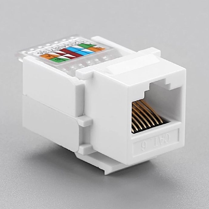 RJ45 Cat6 UTP Keystone Female Jack Connector Adapter Internet Network ...