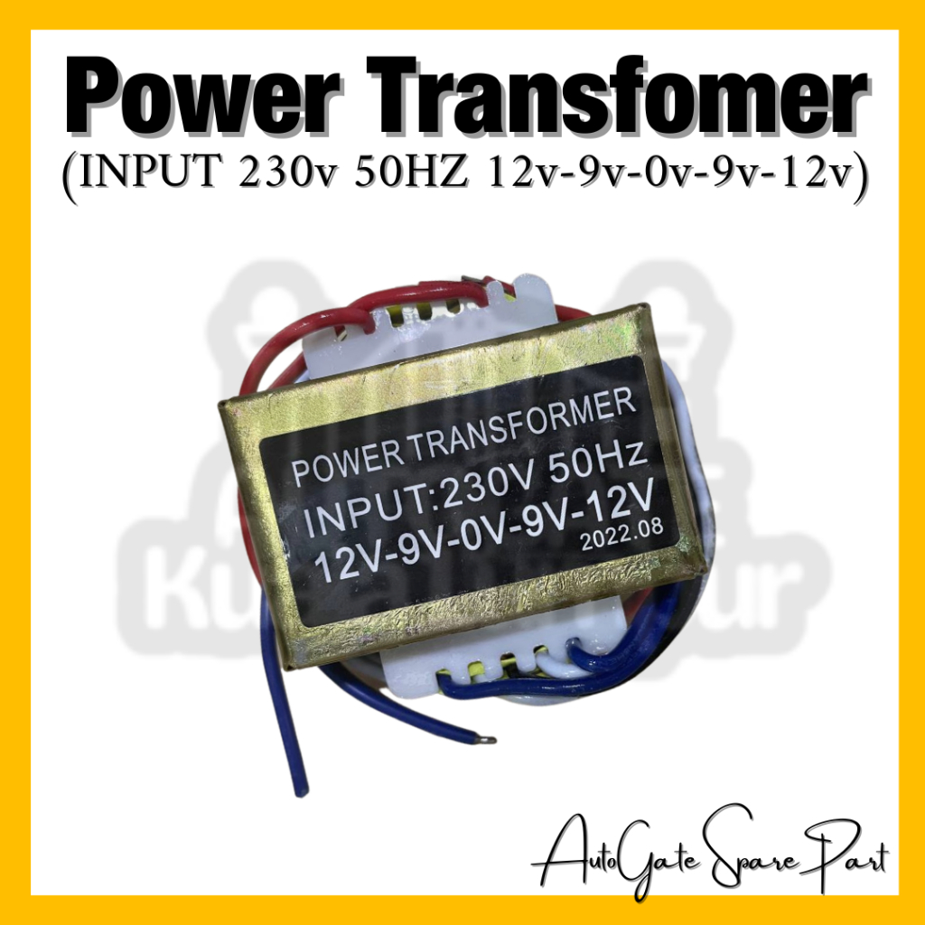 Hus Autogate Power Transformer INPUT 230v 50HZ 12v-9v-0v-9v-12v accs ...