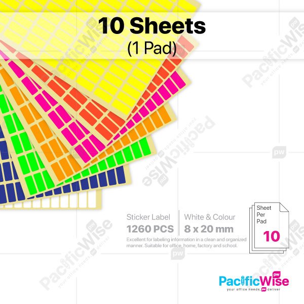 Rectangle Sticker Label/Label Pelekat Segi Empat/Sticker Label/8mm x ...
