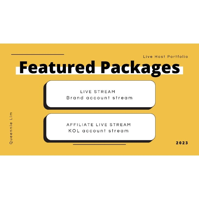 Shopee Livestream Live Host Packages (Brand account/KOL account) 2024 ...