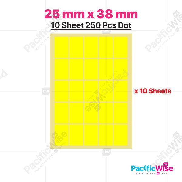 Rectangle Sticker Label/Label Pelekat Segi Empat/Sticker Label/25mm x ...