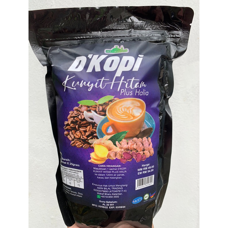 [READY STOCK] KOPI KUNYIT HITAM PLUS HALIA 20 SACHET 💯 ORIGINAL ...