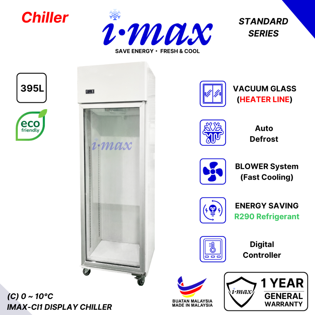Imax 1 Door Display Chiller with HEATER LINE GLASS | Flower Cake ...