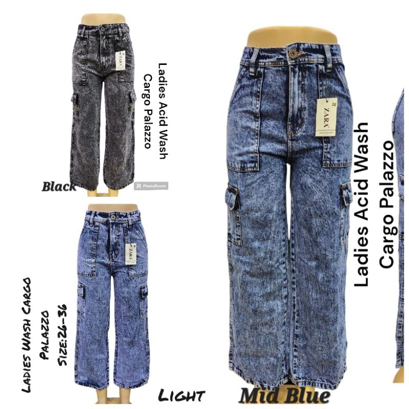 Ladies Cargo plazu Acid wash,Stock baru🇱🇷Size 26---36,local seller ...