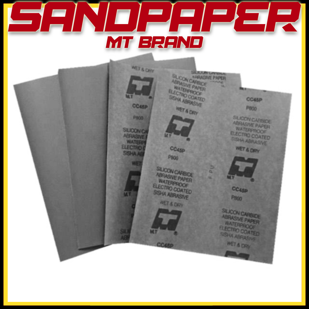 MT BRAND WATERPROOF SANDPAPER ABRASIVE PAPER GRIT #60 - #2500 FULL ...