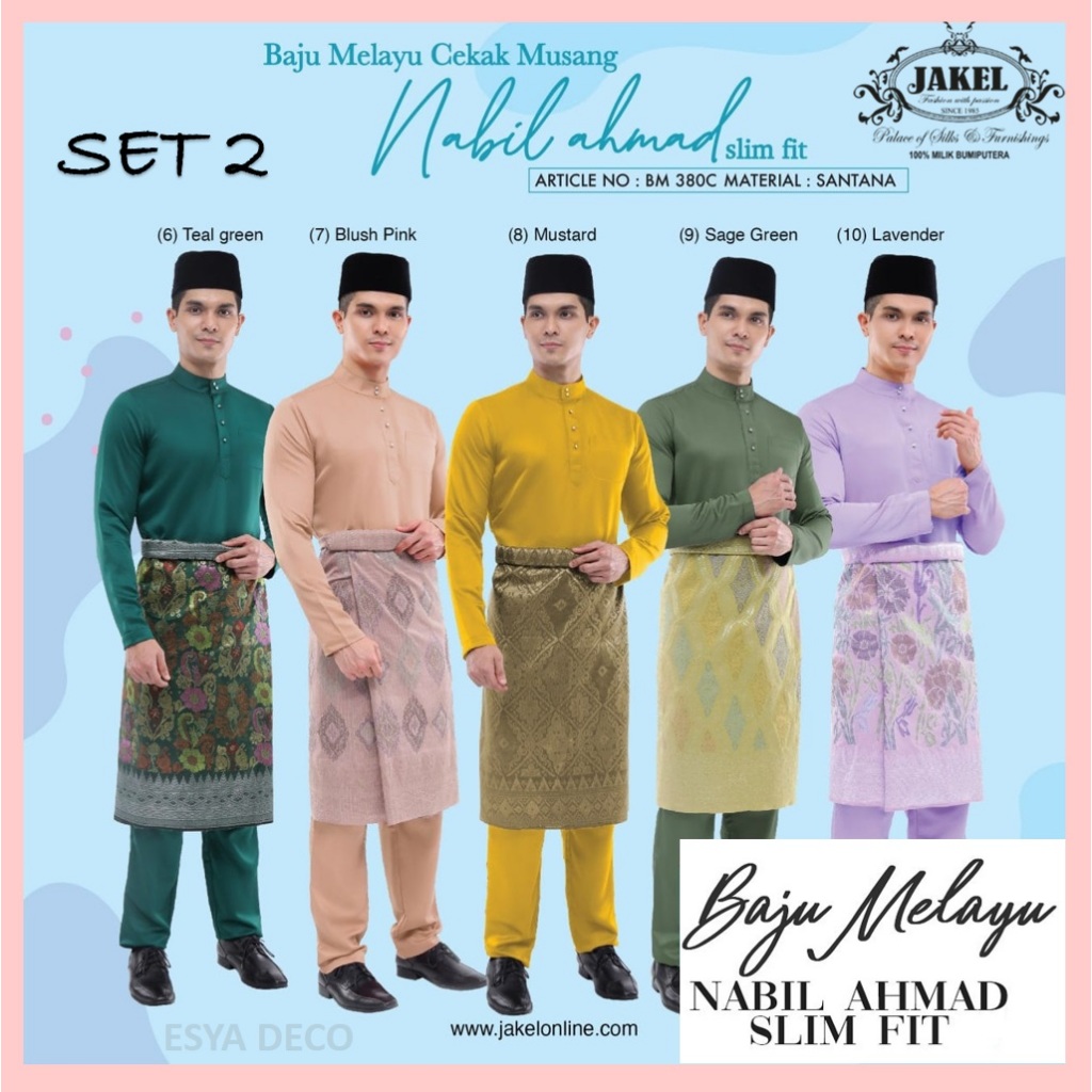 [SET 2] Baju Melayu NABIL AHMAD by JAKEL Baju Melayu Cekak Musang Baju ...
