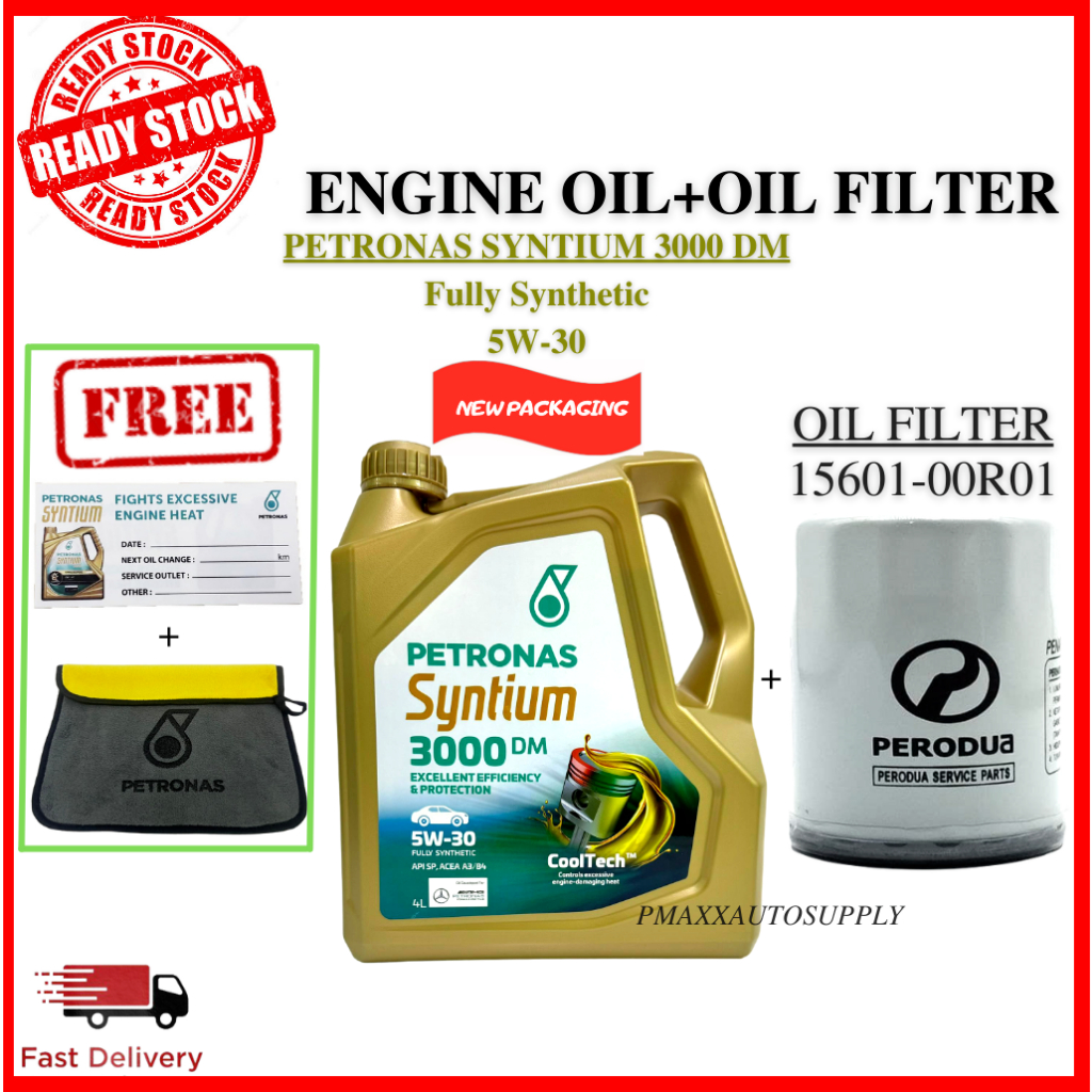 NEW PACKING Petronas Syntium 3000 SN-PLUS 5W30 Fully Synthetic Engine ...