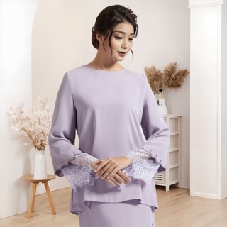 Lace Baju Kurung Sulam with Embroidery Premium overlap KEBAYA MUSLIMAH ...