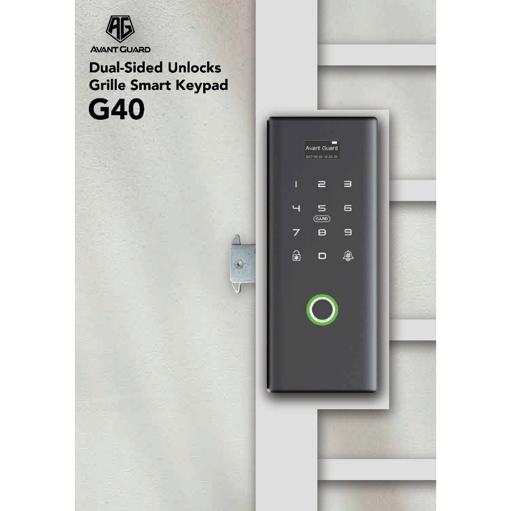 Avant Guard Smart lock AG G40 (Black) / Smarter Way To Unlock Door ...