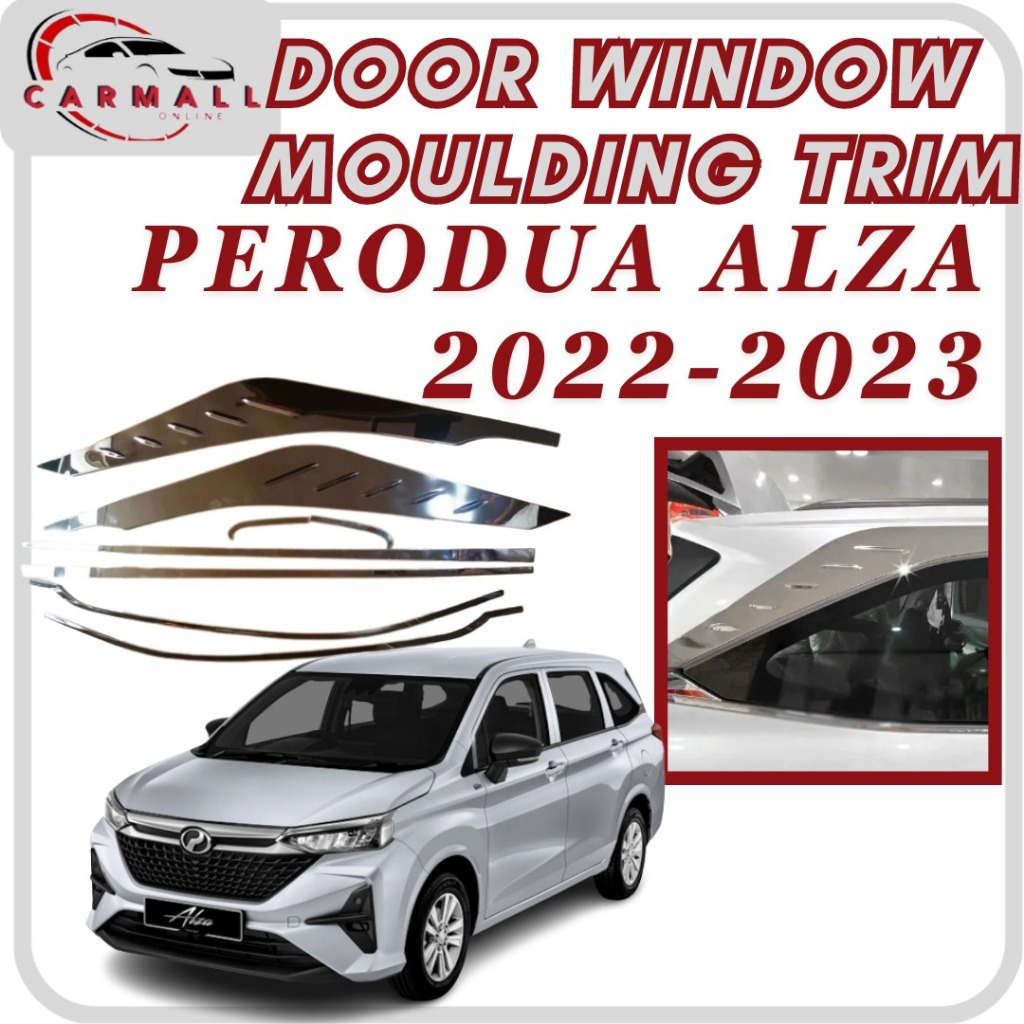 PERODUA ALZA NEW D27 / TOYOTA VELOZ 2022 2023 2024 DOOR WINDOW MOULDING ...