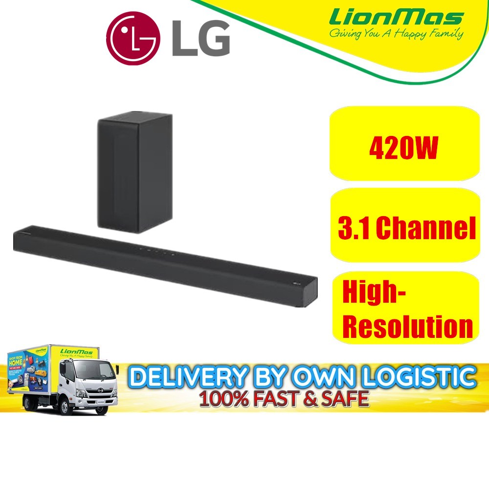 LG S65Q 420W 3.1ch High Res Audio Sound Bar with DTS Virtual:X | Shopee ...