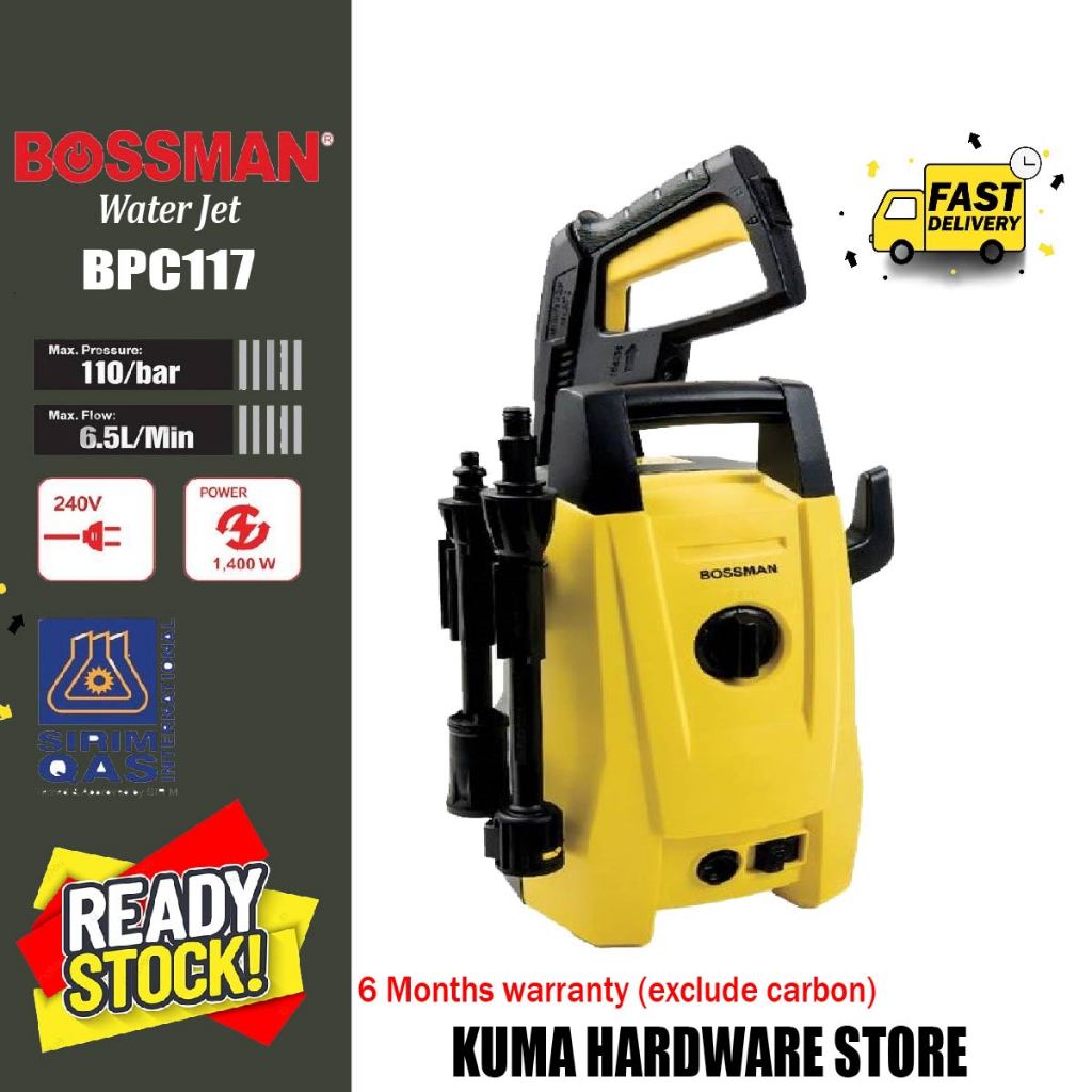 Bossman Water Jet 1400W BPC117 / High Pressure Water Jet 110Bar ...