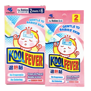 Kobayashi Kool Fever Gel Sheets Baby 2's sheet/2's x 6 pack (1box ...