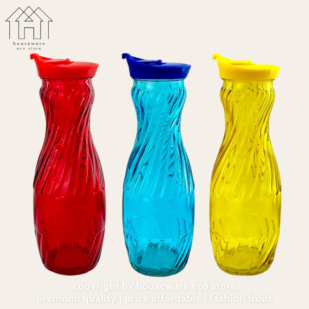 900ml Glass Bottle with Lid/Food Juice Bottle, Color Glass Milk Bottle ...